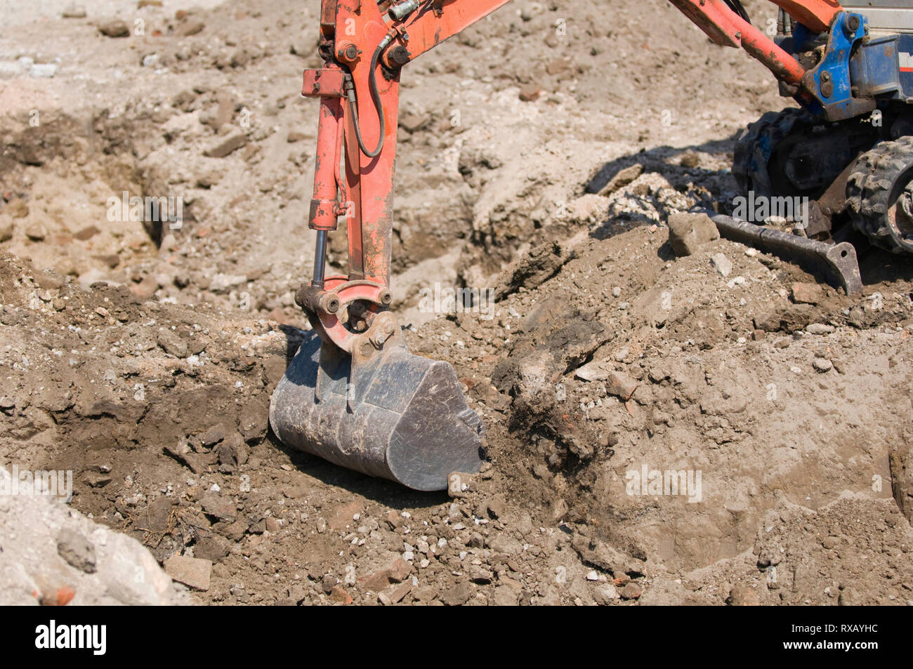 Excavator at work Stock Photo - Alamy