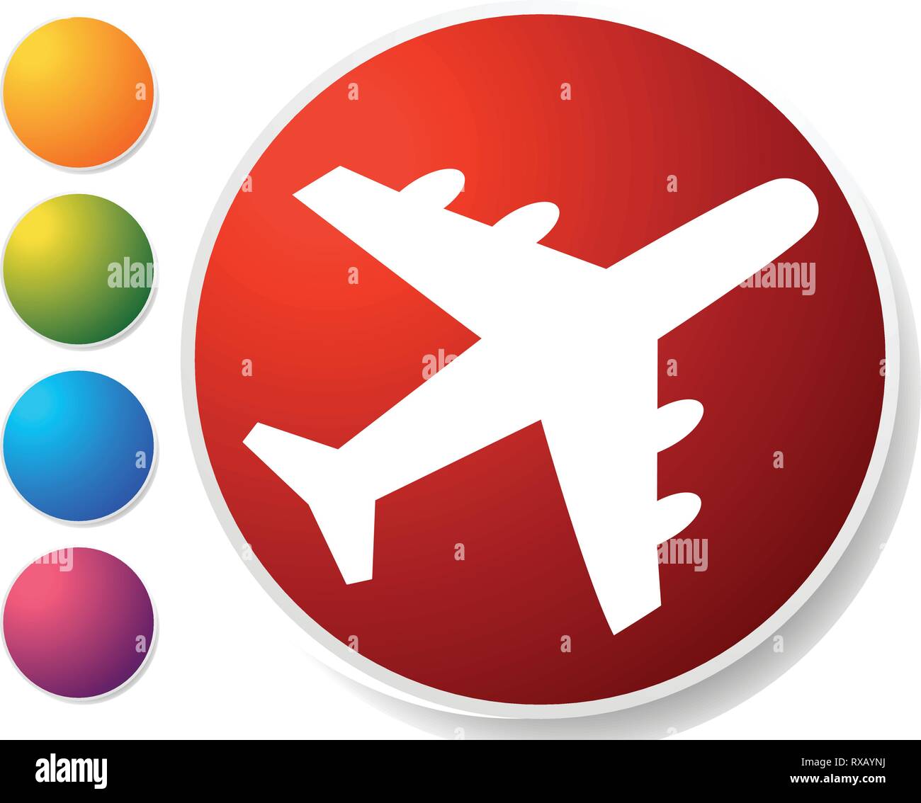 Airplane, airline, aircraft icon. Icon for flight themes Stock Vector ...