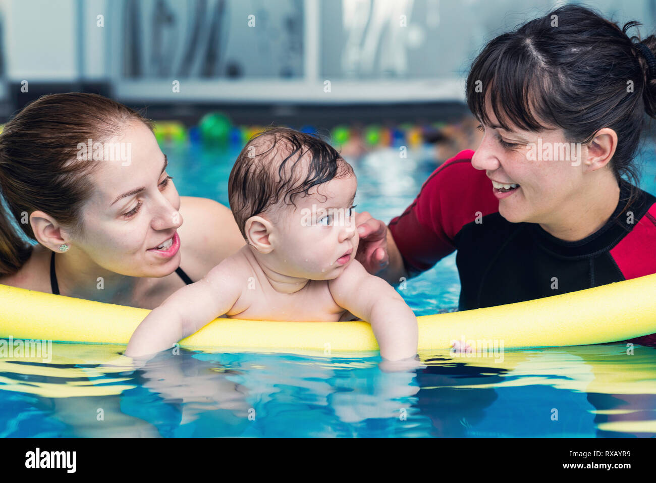 Baby in swimming pool hi-res stock photography and images - Alamy