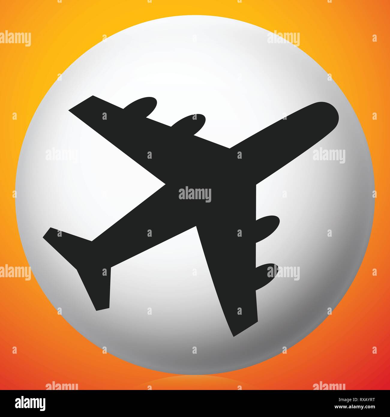 Airplane, airline, aircraft icon. Icon for flight themes Stock Vector ...
