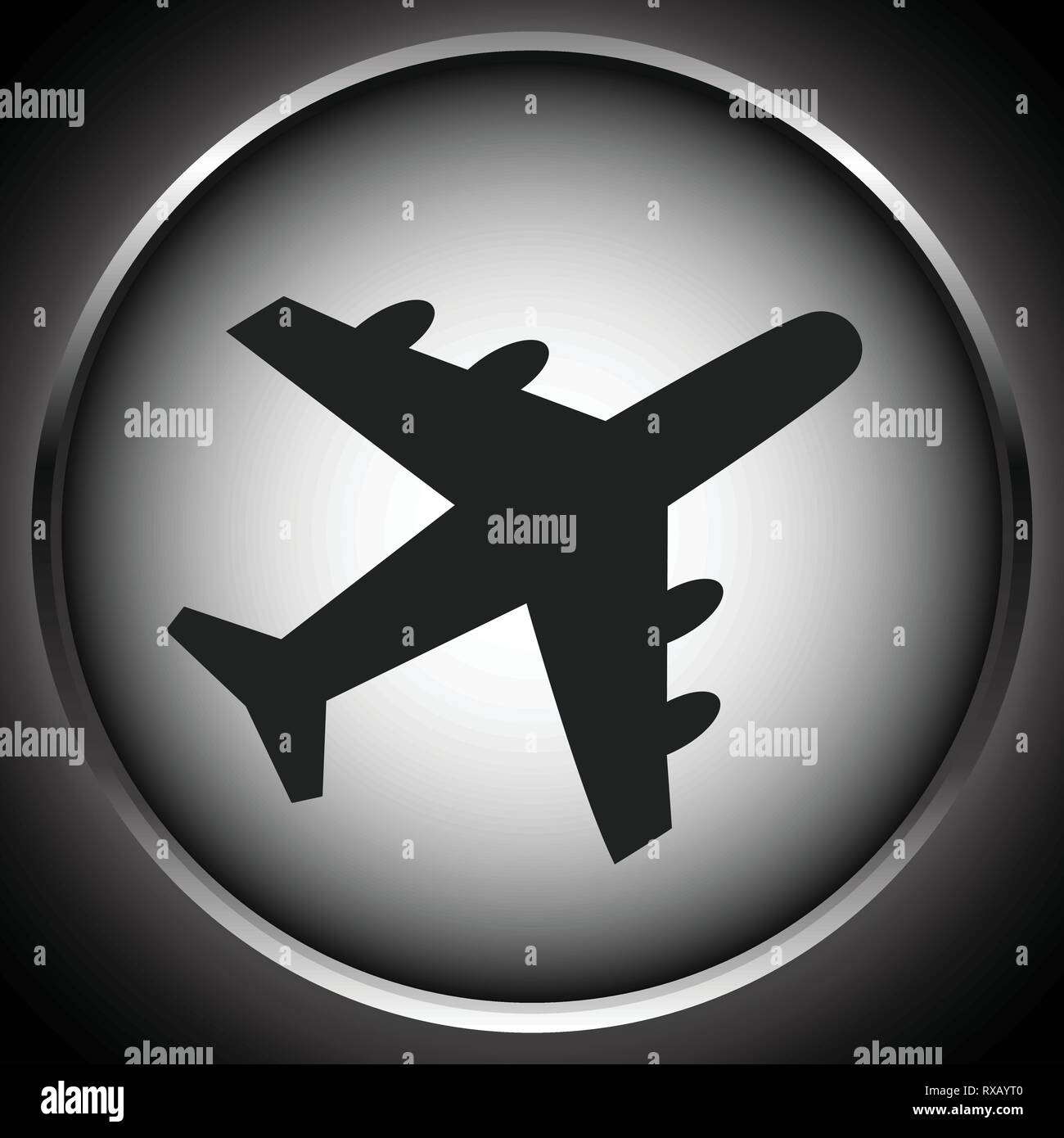 Airplane, airline, aircraft icon. Icon for flight themes Stock Vector ...