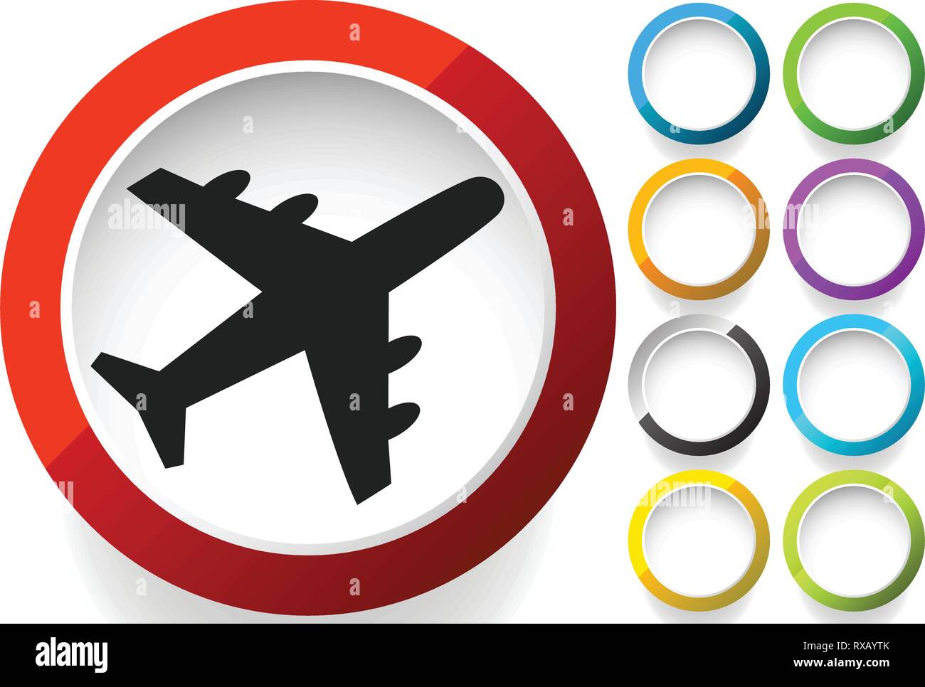 Airplane, airline, aircraft icon. Icon for flight themes Stock Vector ...