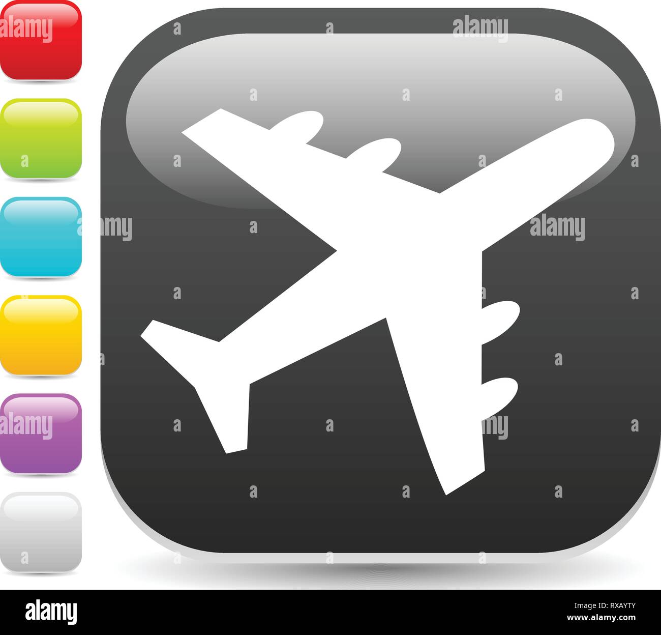 Airplane, airline, aircraft icon. Icon for flight themes Stock Vector ...