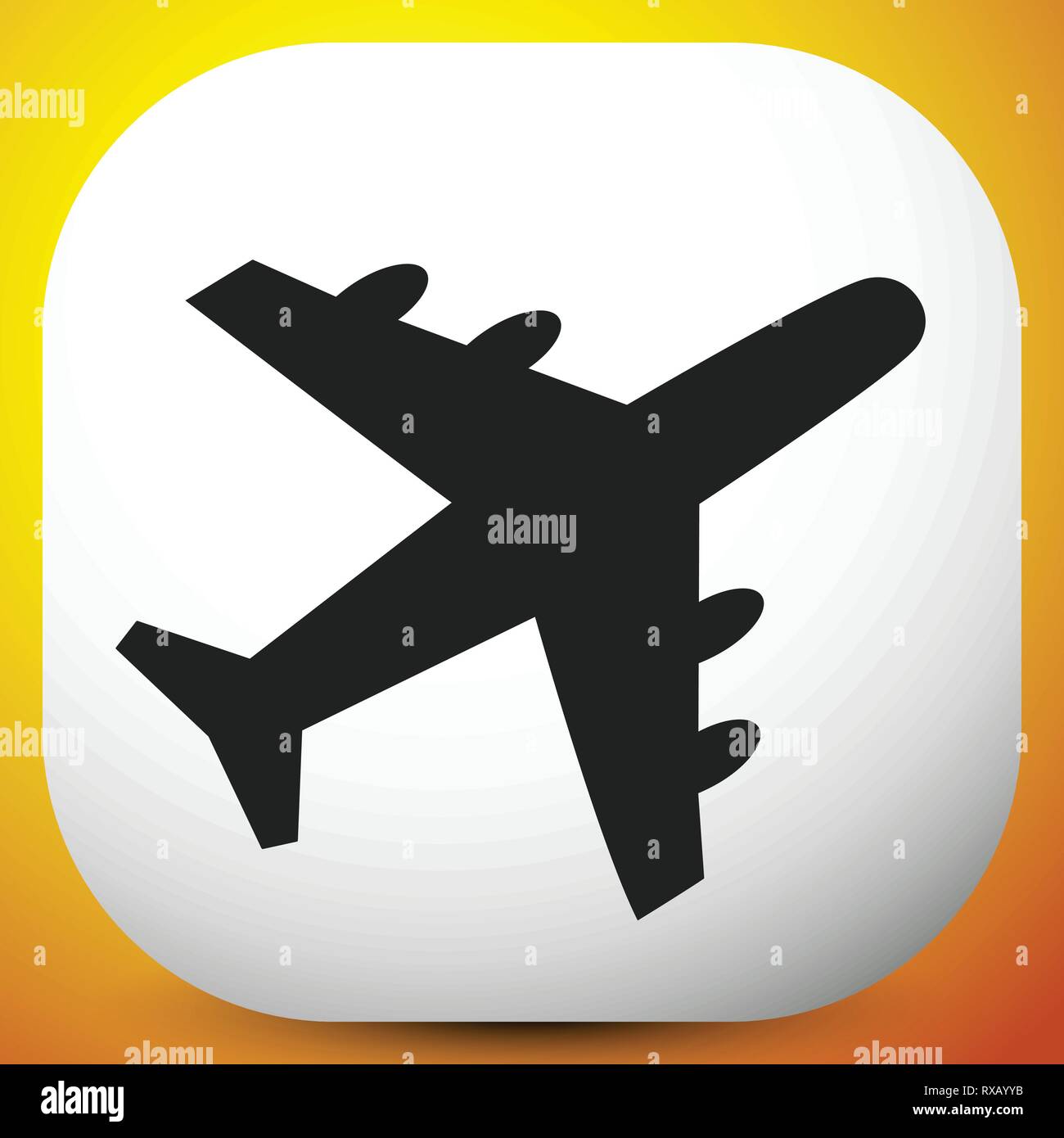 Airplane, airline, aircraft icon. Icon for flight themes Stock Vector ...