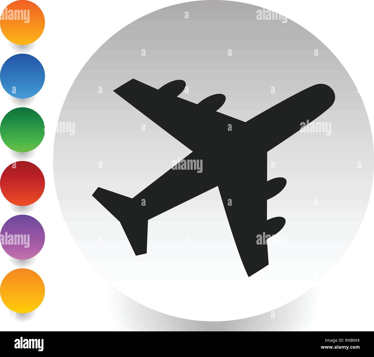 Airplane, airline, aircraft icon. Icon for flight themes Stock Vector ...