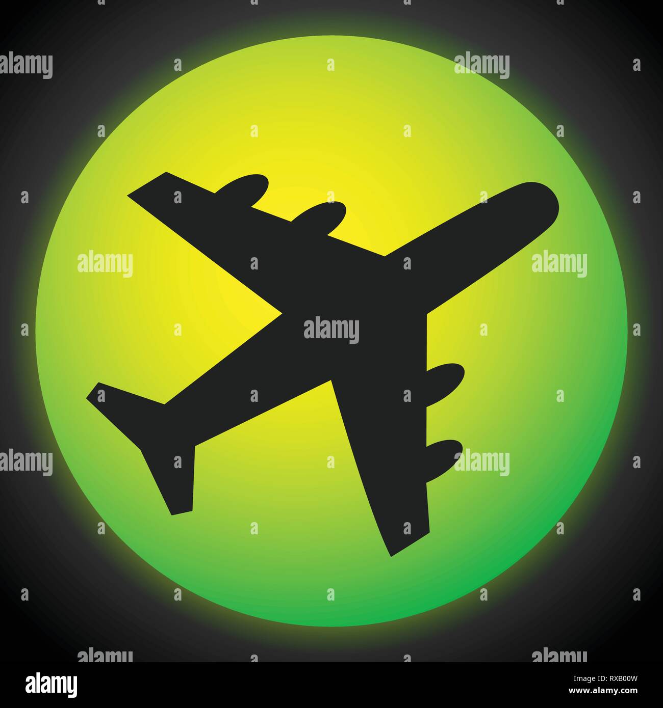Airplane, airline, aircraft icon. Icon for flight themes Stock Vector ...