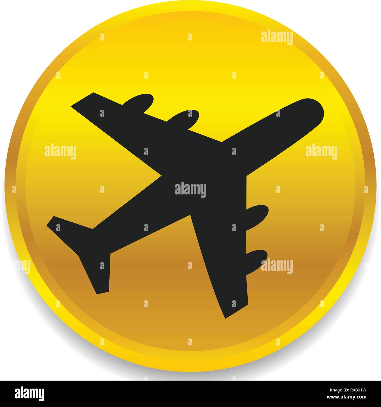Airplane, airline, aircraft icon. Icon for flight themes Stock Vector ...