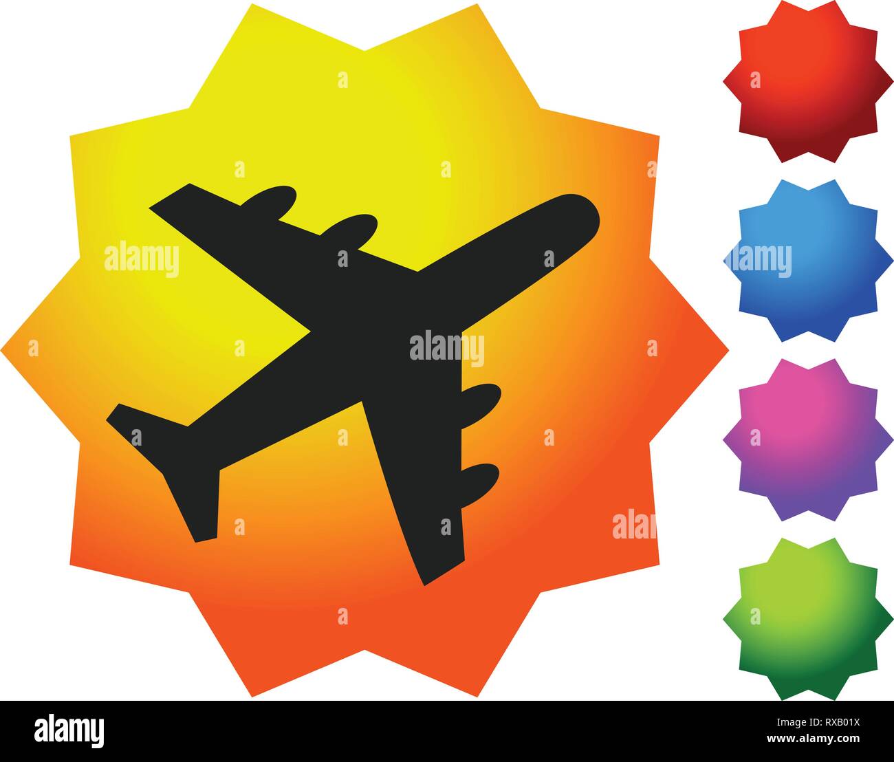 Airplane, airline, aircraft icon. Icon for flight themes Stock Vector ...