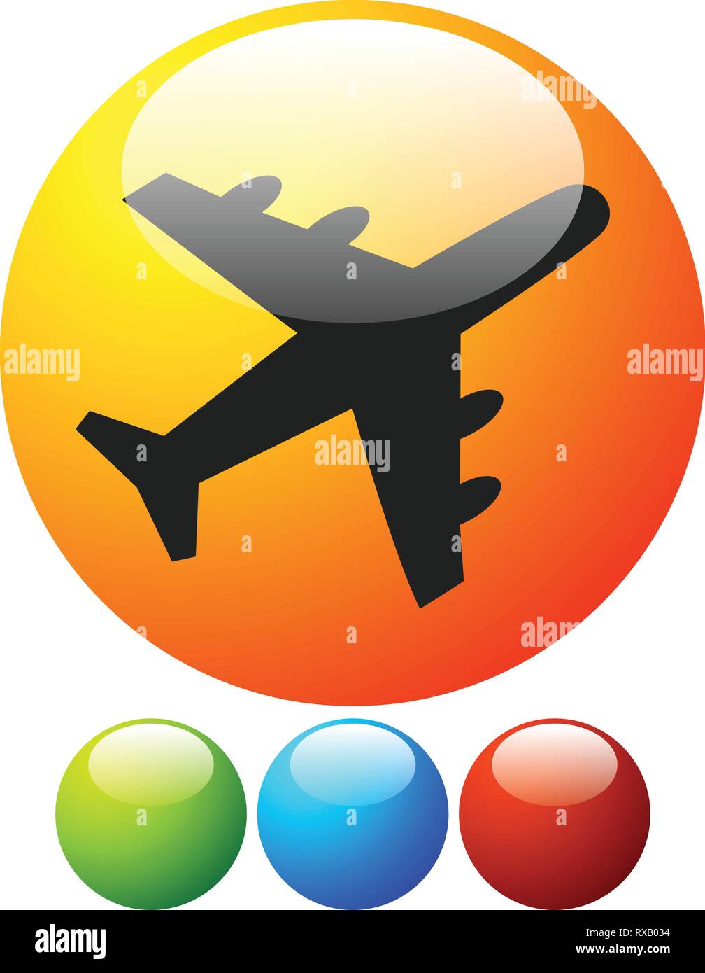Airplane, airline, aircraft icon. Icon for flight themes Stock Vector ...