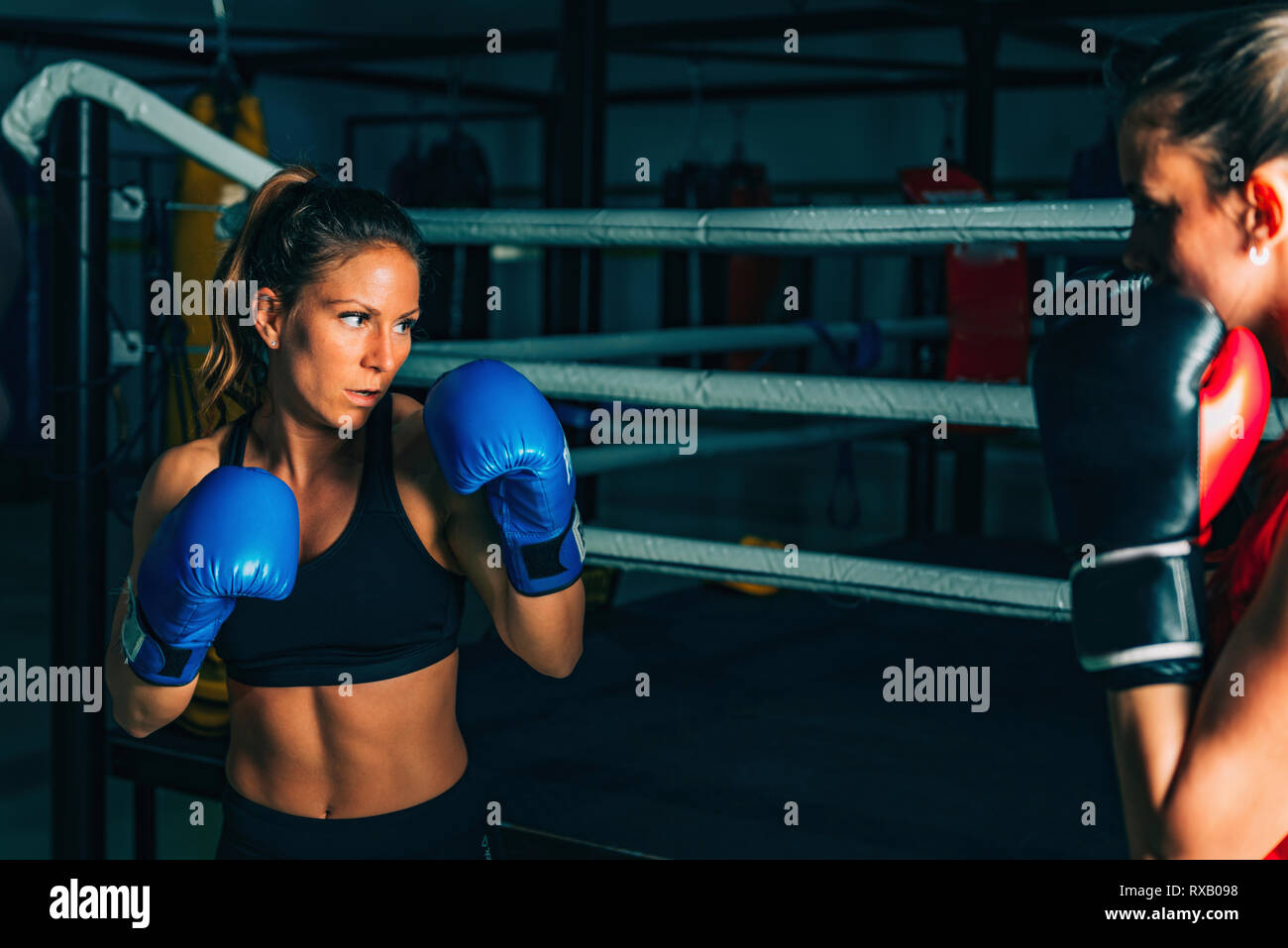 Female boxing match hi-res stock photography and images - Alamy