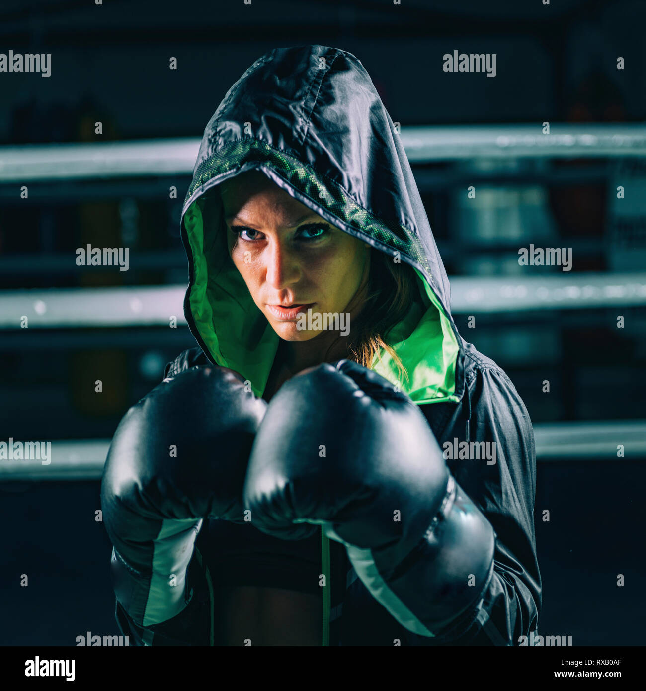 Strong powerful female boxer hi-res stock photography and images - Alamy