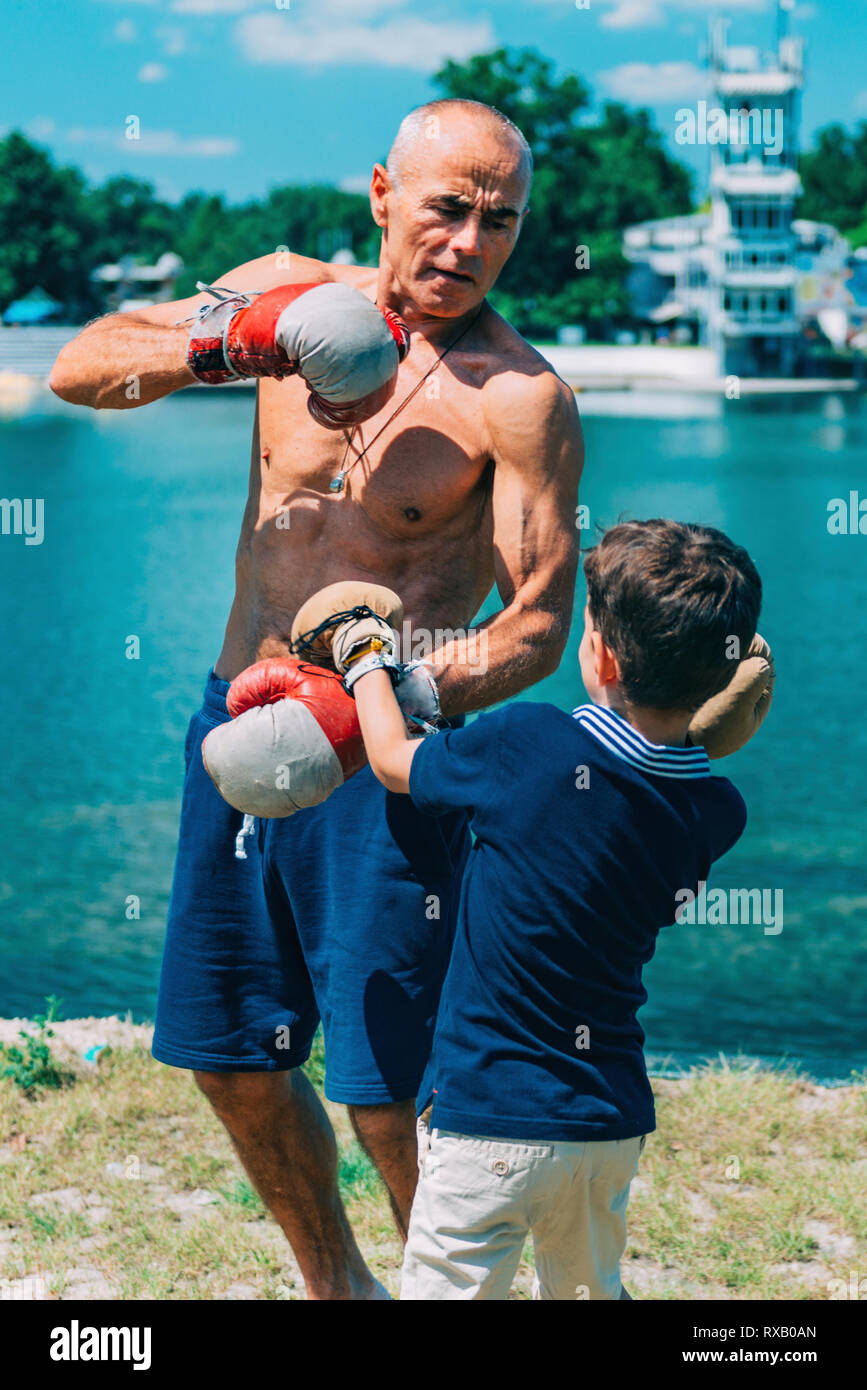 Senior Man Boxing Gloves High Resolution Stock Photography and Images ...