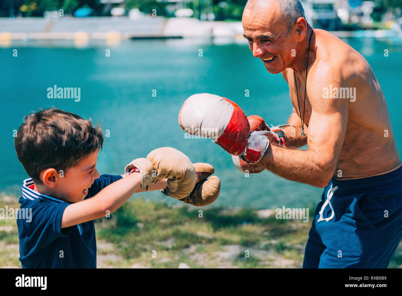Senior Man Boxing Gloves High Resolution Stock Photography and Images ...