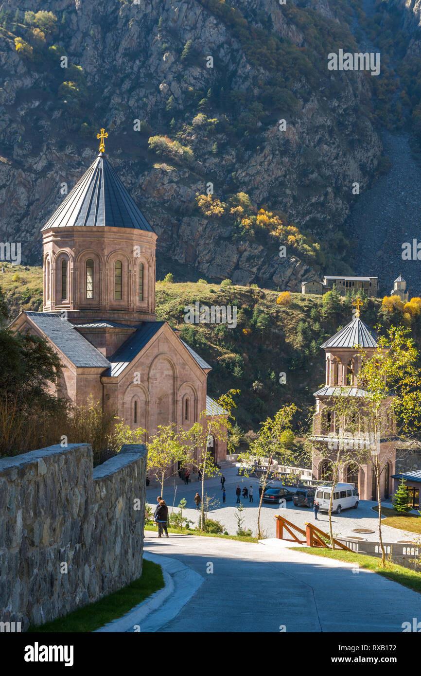 Archangel Monastery Complex located in the Dariali Gorge, Georgia Stock ...