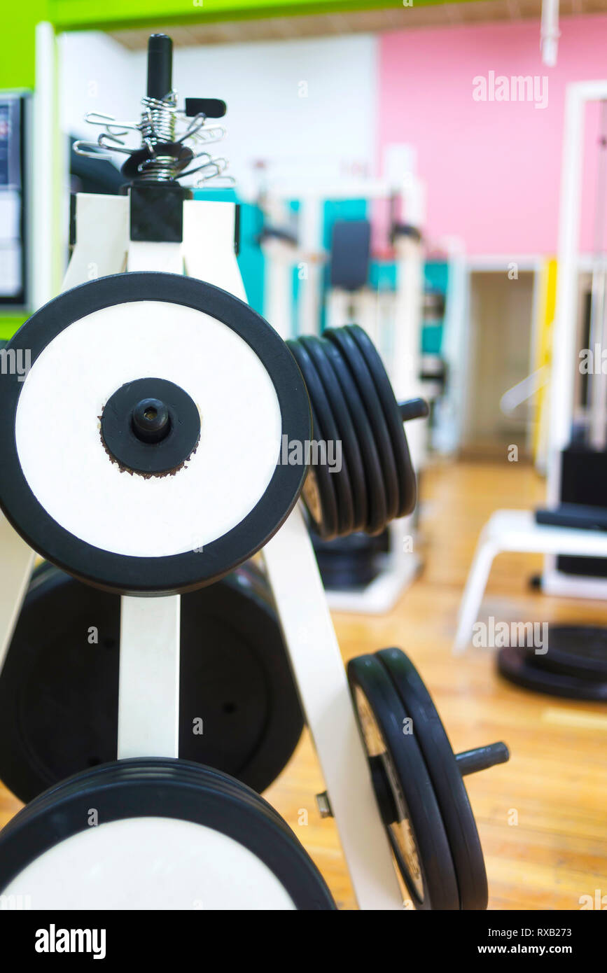 Close up weights on gym hi-res stock photography and images - Alamy