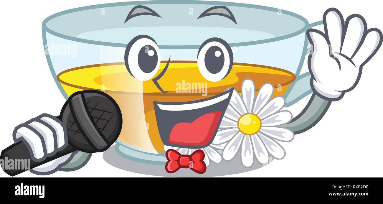 Cup saucer chamomile tea Stock Vector Images - Alamy