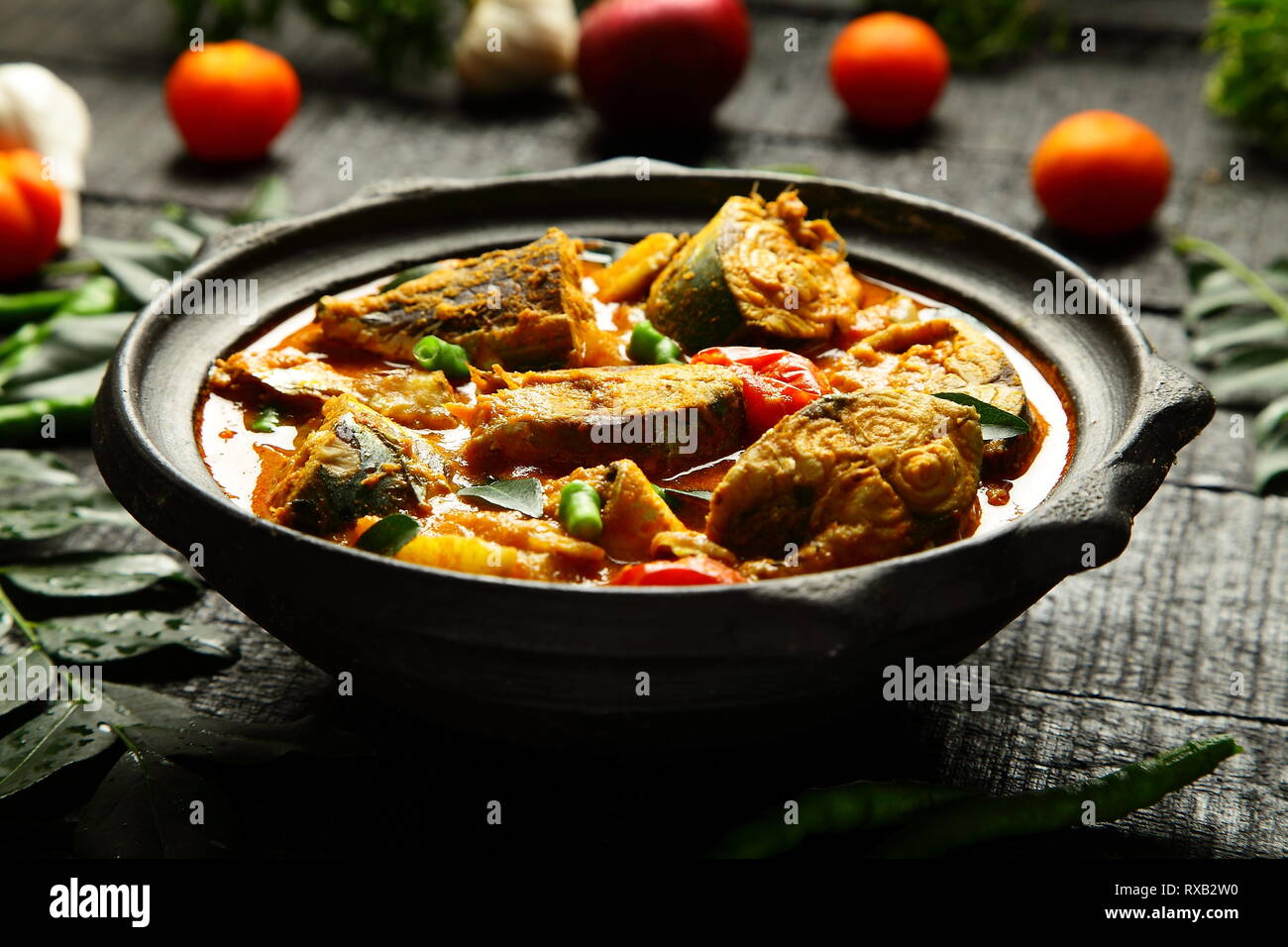 Homemade fish curry ,traditional Kerala recipes Stock Photo - Alamy