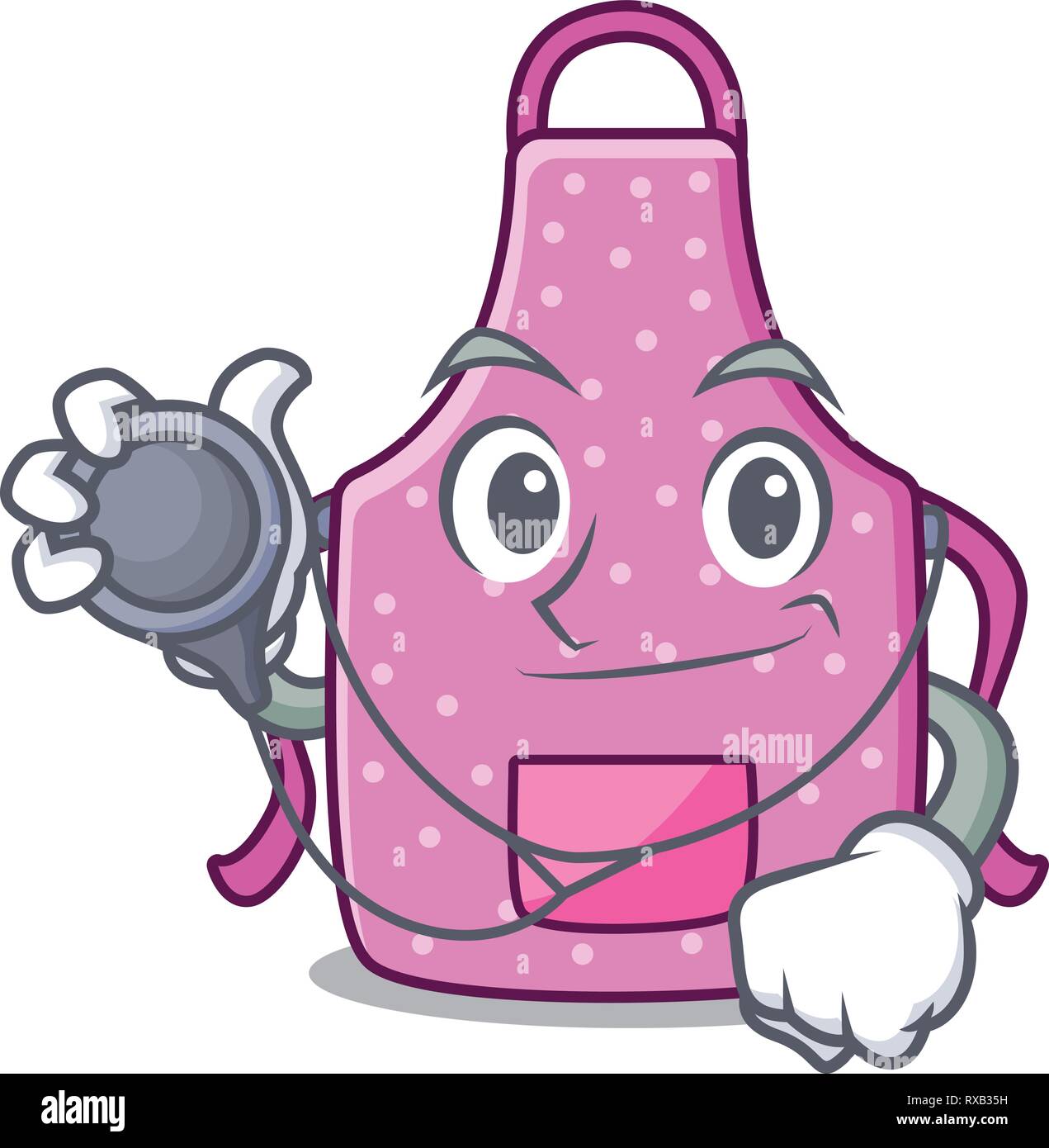 Doctor kitchen apron isolated the with cartoon Stock Vector Image & Art ...