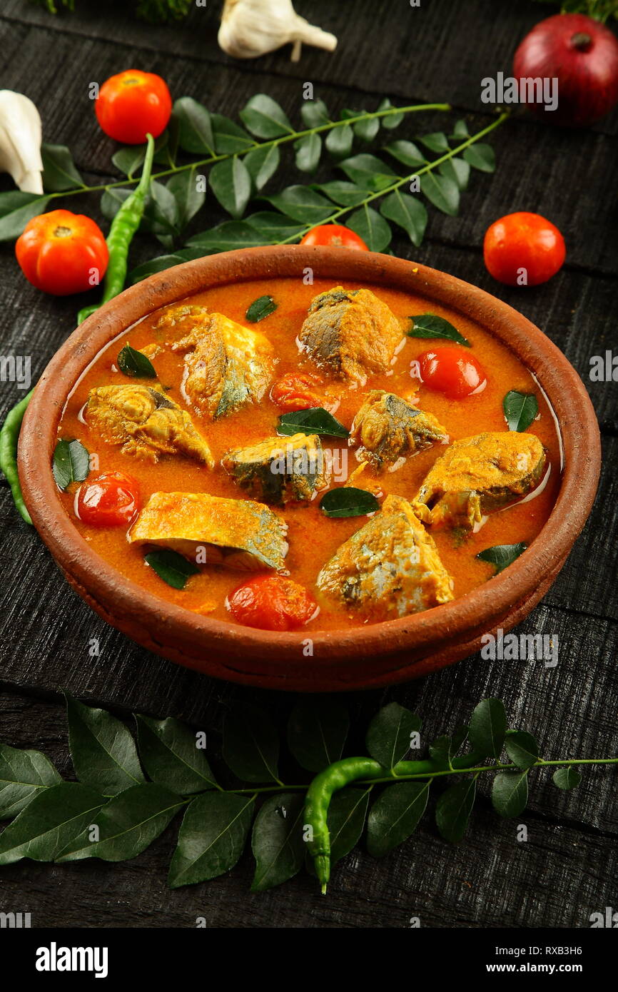 Homemade fish curry ,traditional Kerala recipes Stock Photo - Alamy