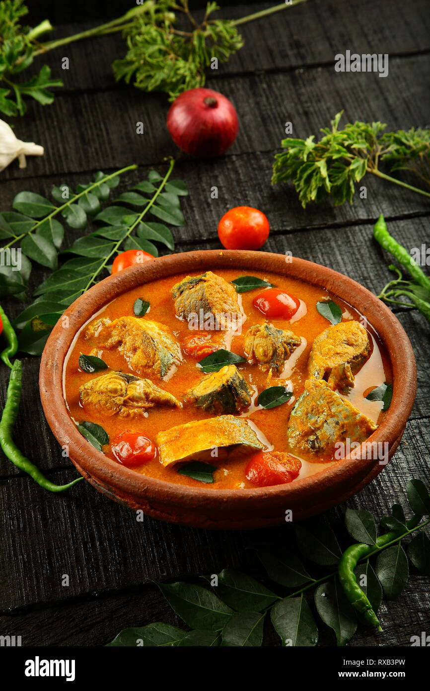 Homemade fish curry ,traditional Kerala recipes Stock Photo - Alamy