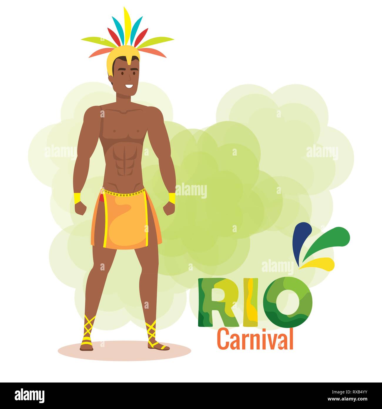 brazilian male dancer character Stock Vector Image & Art - Alamy