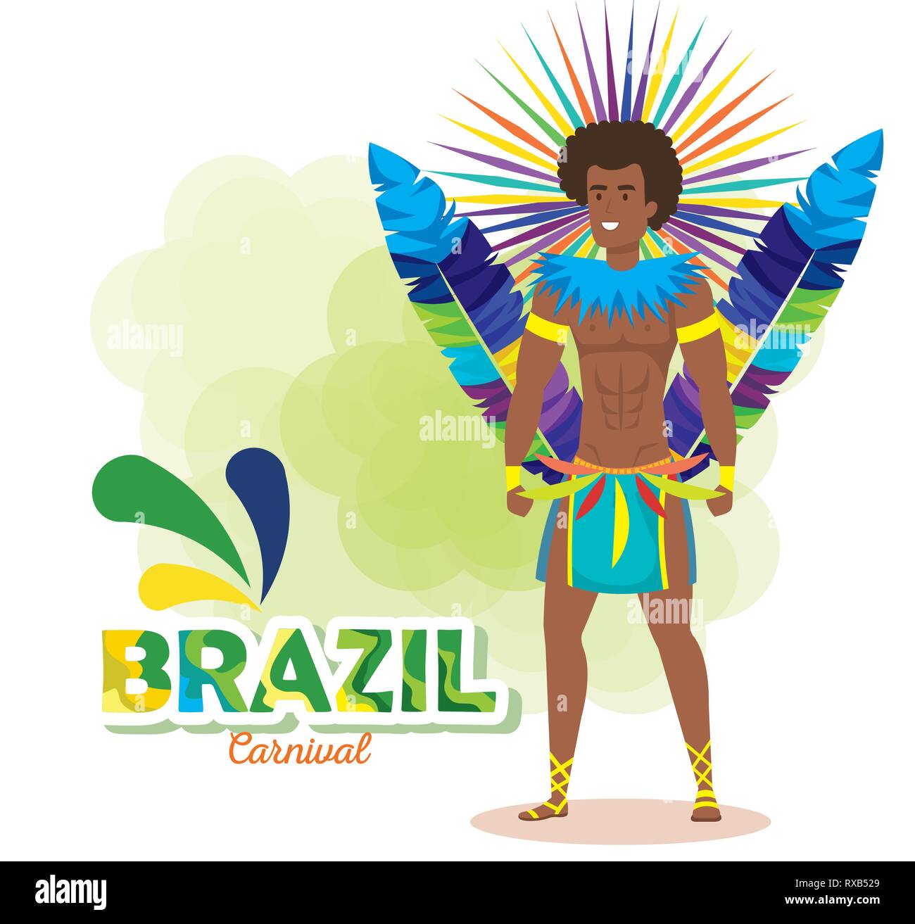 brazilian male dancer character Stock Vector Image & Art - Alamy