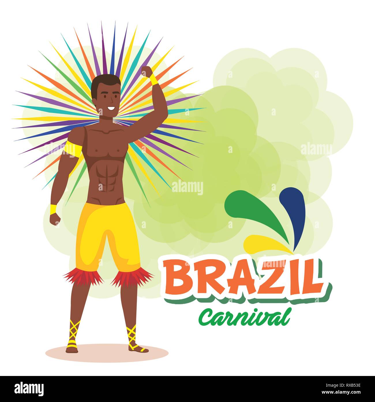 brazilian male dancer character Stock Vector Image & Art - Alamy