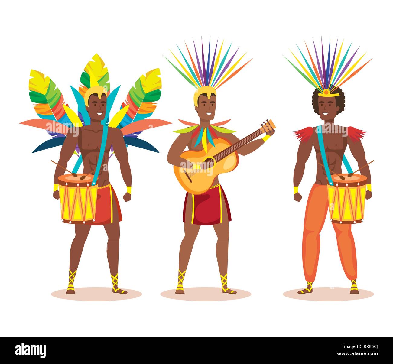 Dancer brazilian samba group Stock Vector Images - Alamy