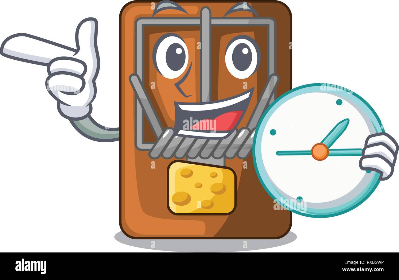 Alarm clock mousetrap trap Stock Vector Images - Alamy