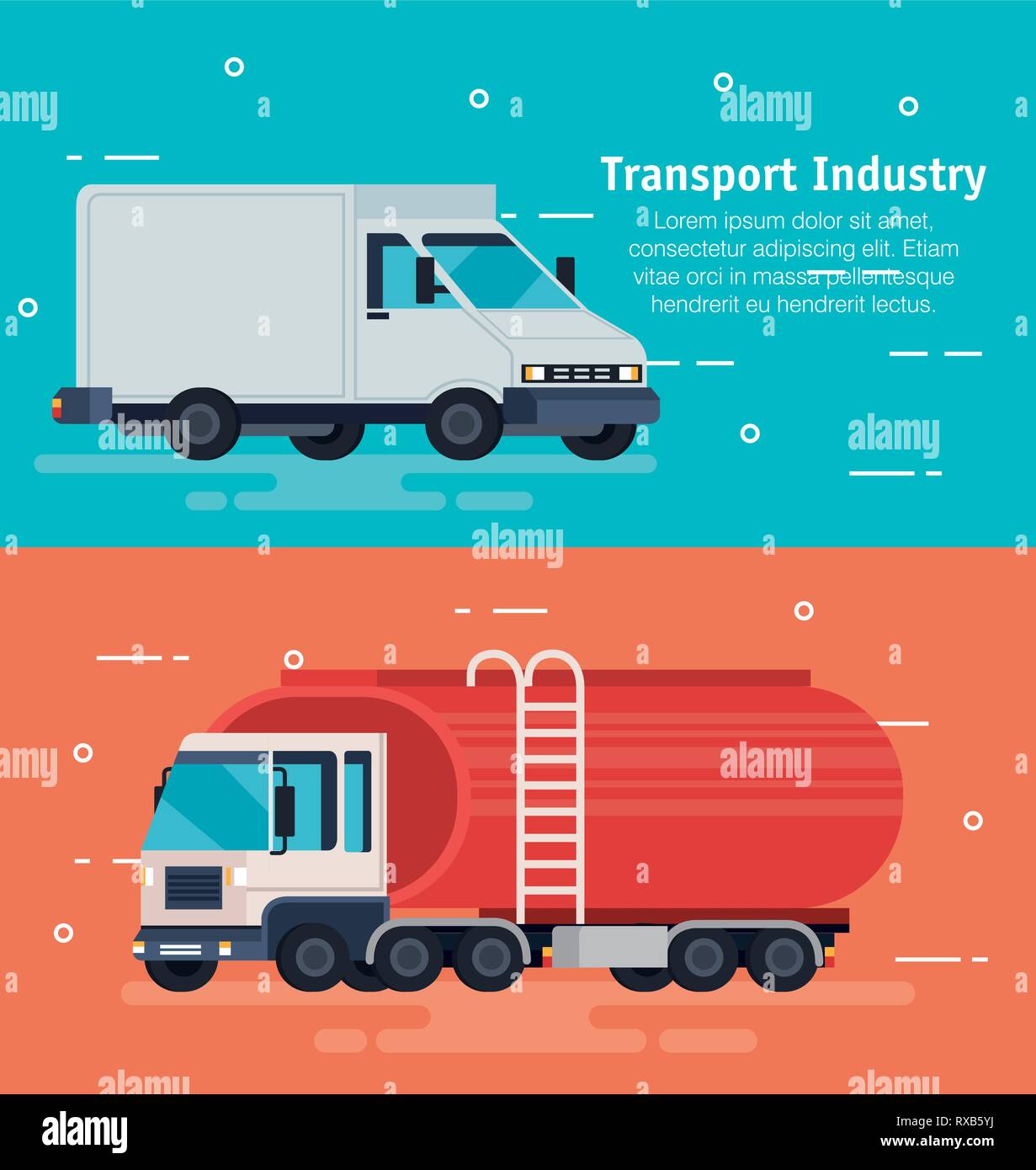 delivery service van and tanker Stock Vector Image & Art - Alamy