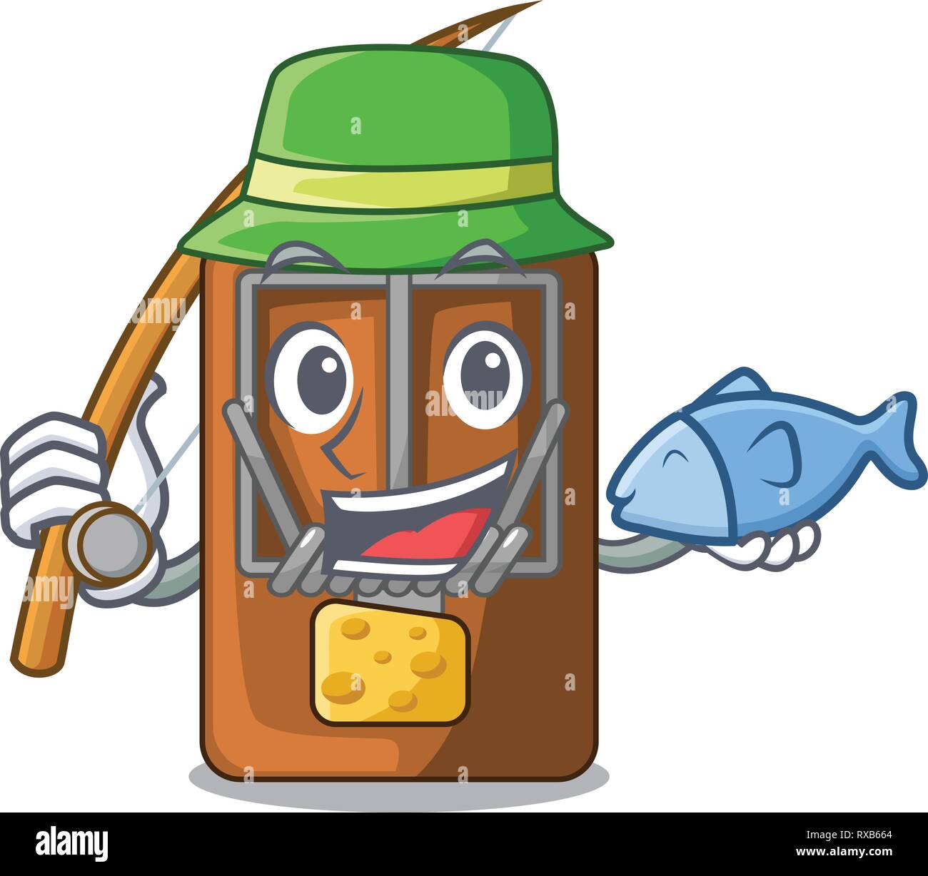 Fishing mousetrap isolated with in the cartoon Stock Vector Image & Art ...