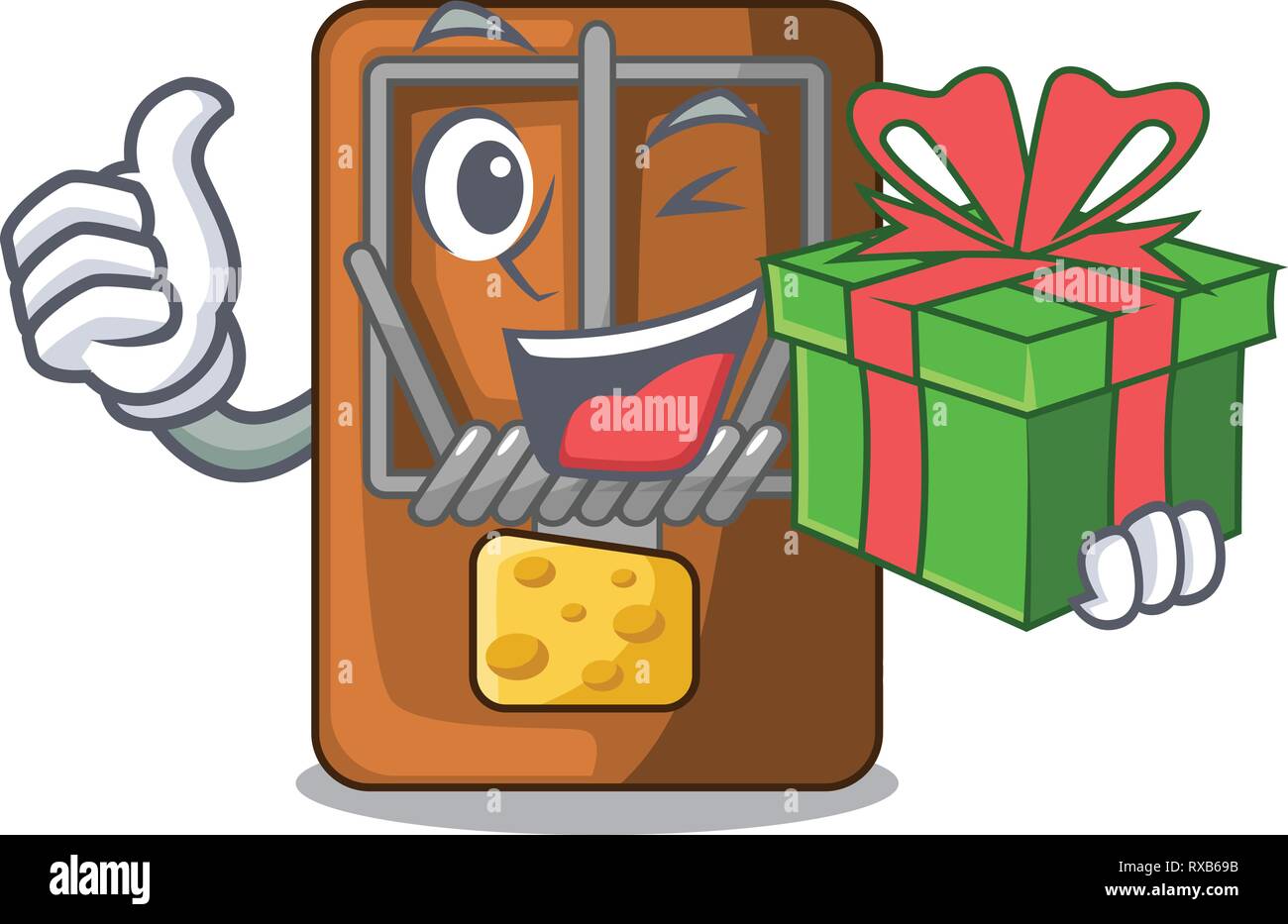 With gift mousetrap isolated with in the cartoon Stock Vector Image ...