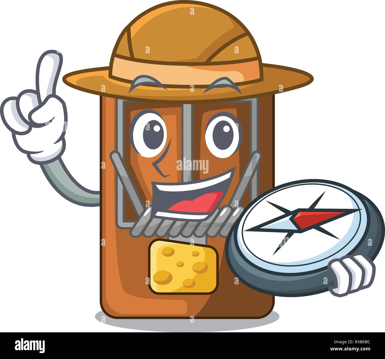 Explorer mousetrap isolated with in the cartoon Stock Vector Image ...