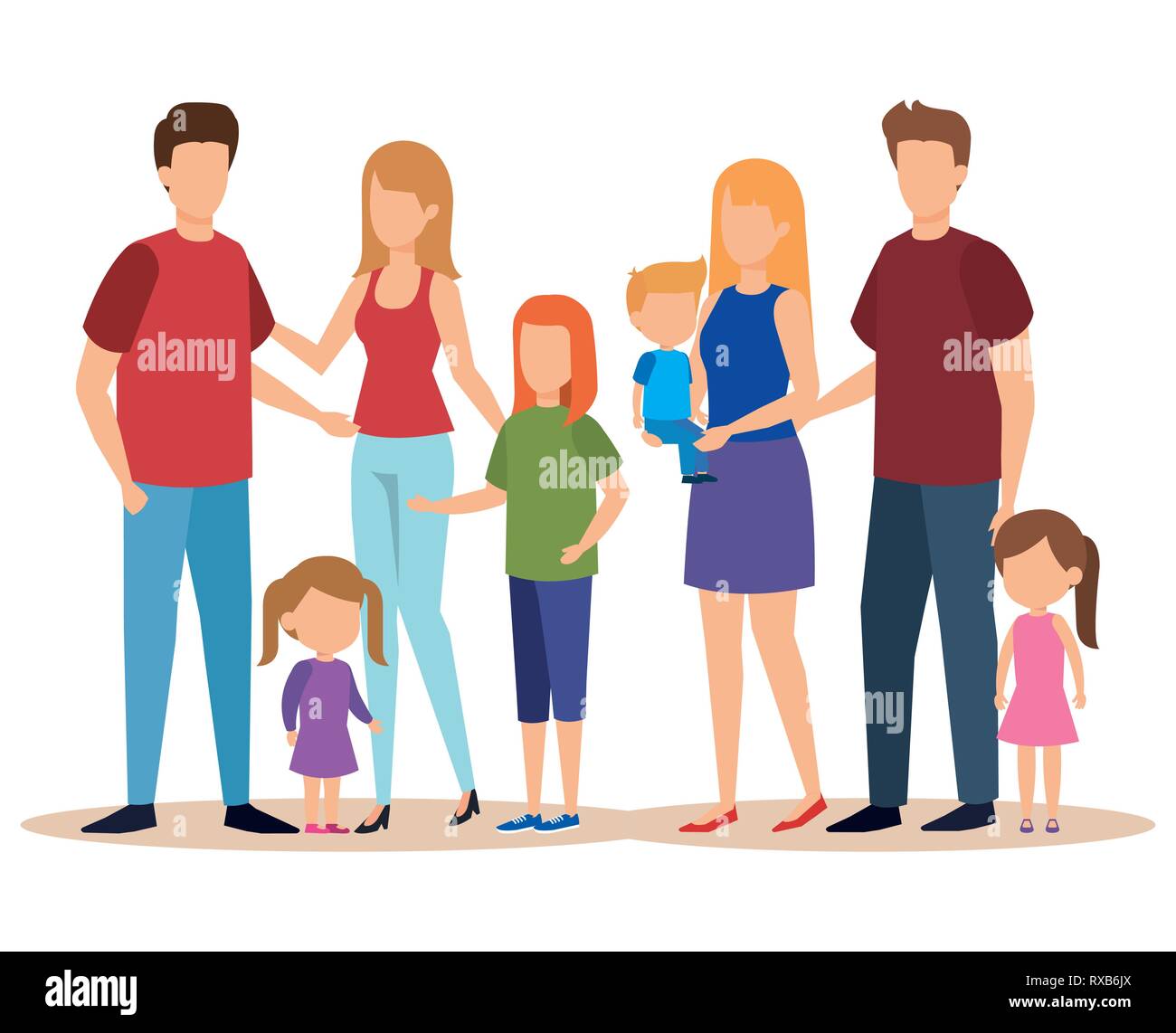 group of family members characters Stock Vector Image & Art - Alamy