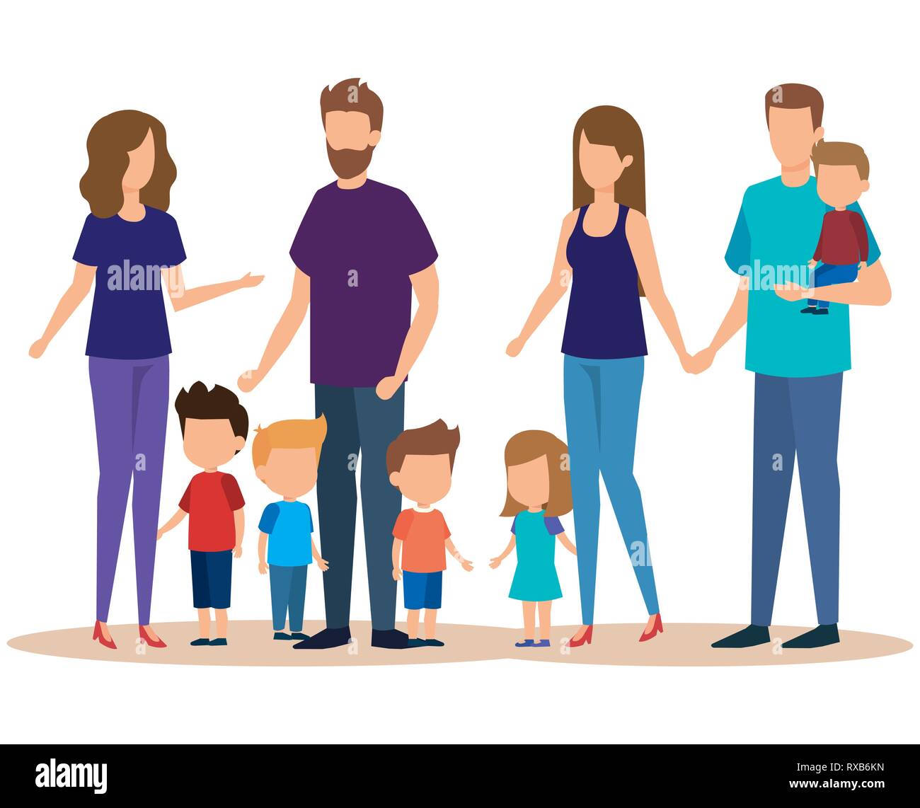group of family members characters Stock Vector Image & Art - Alamy