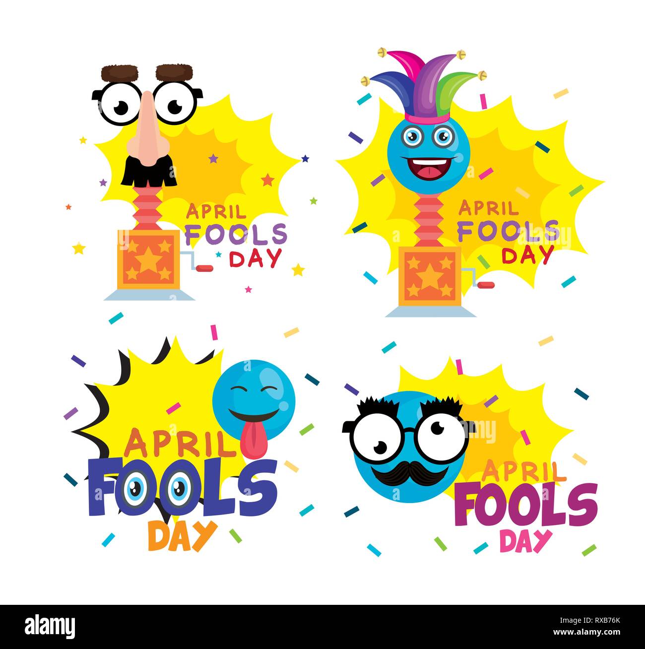 Circus day icons set hi-res stock photography and images - Alamy