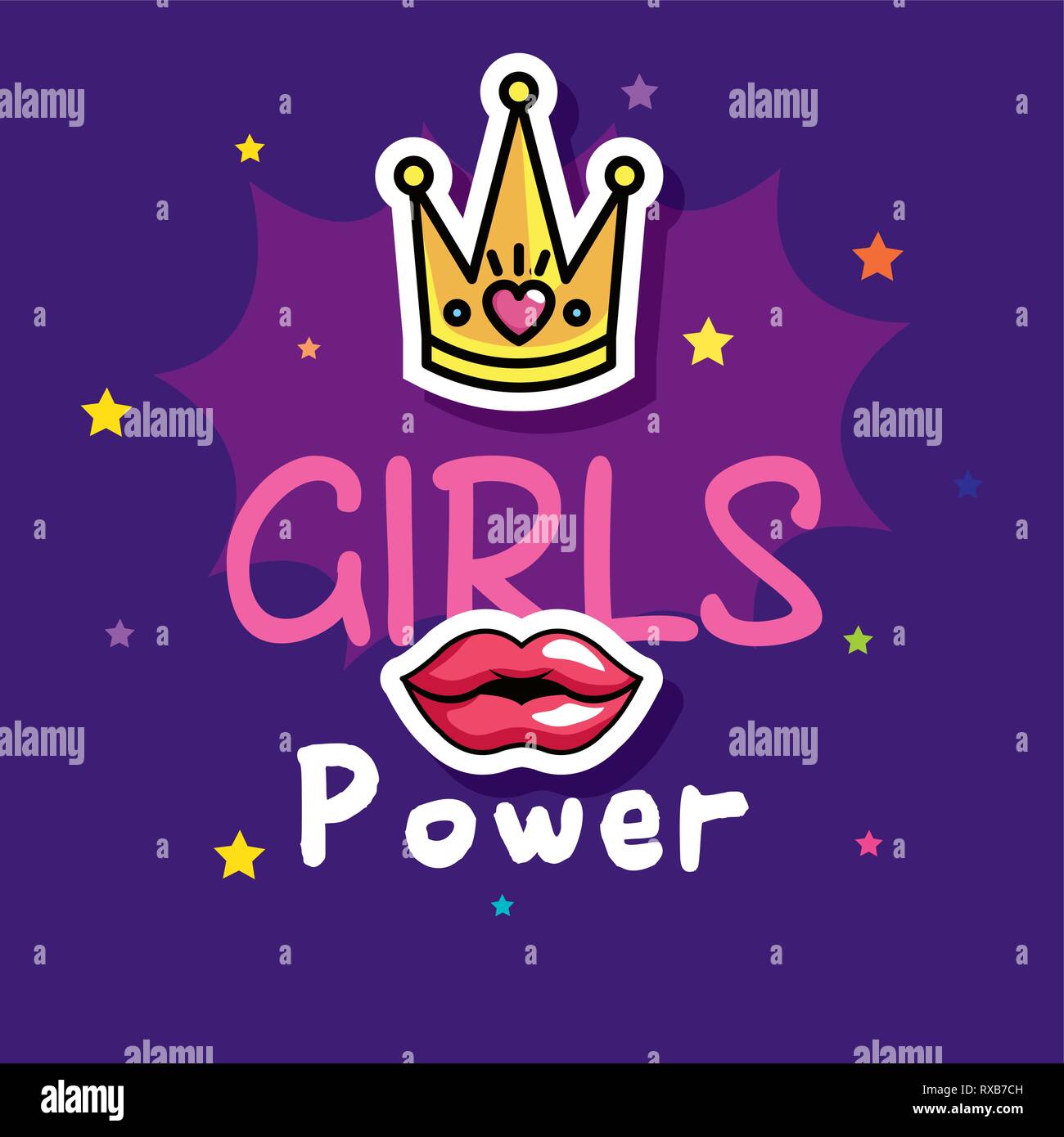 Queen pop art illustration Stock Vector Images - Alamy
