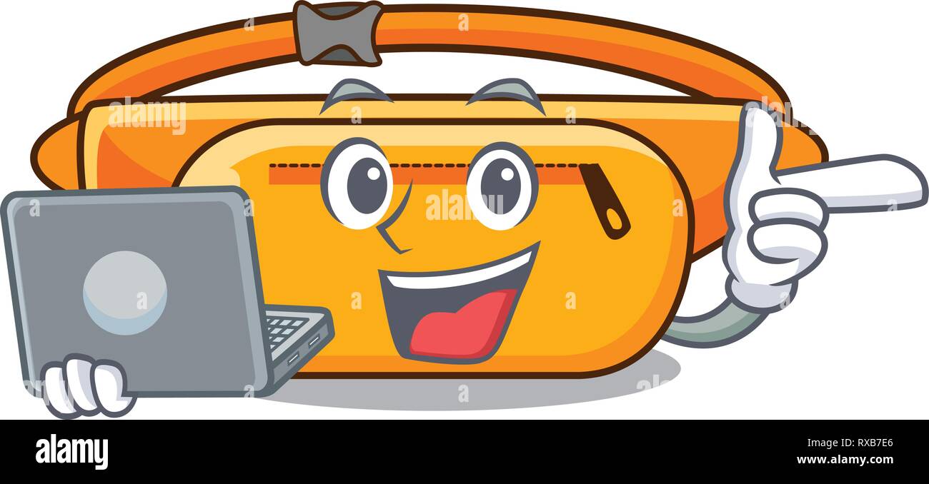With laptop waist bag placed in cartoon closet Stock Vector Image & Art ...