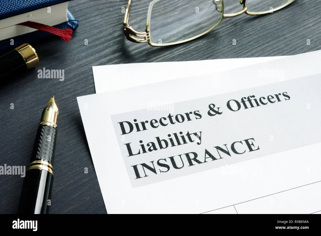 Directors and Officers Liability D&O insurance application form Stock Photo - Alamy