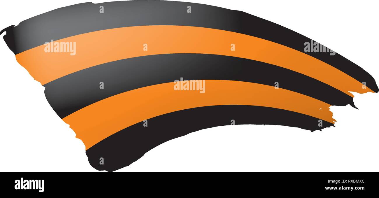 Vector illustration of Saint George ribbon on white background Stock ...