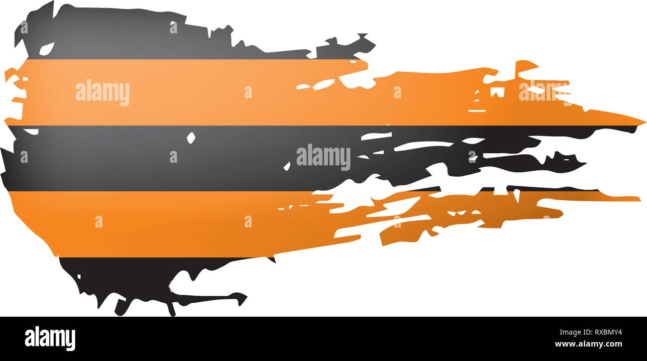 Vector illustration of Saint George ribbon on white background Stock ...