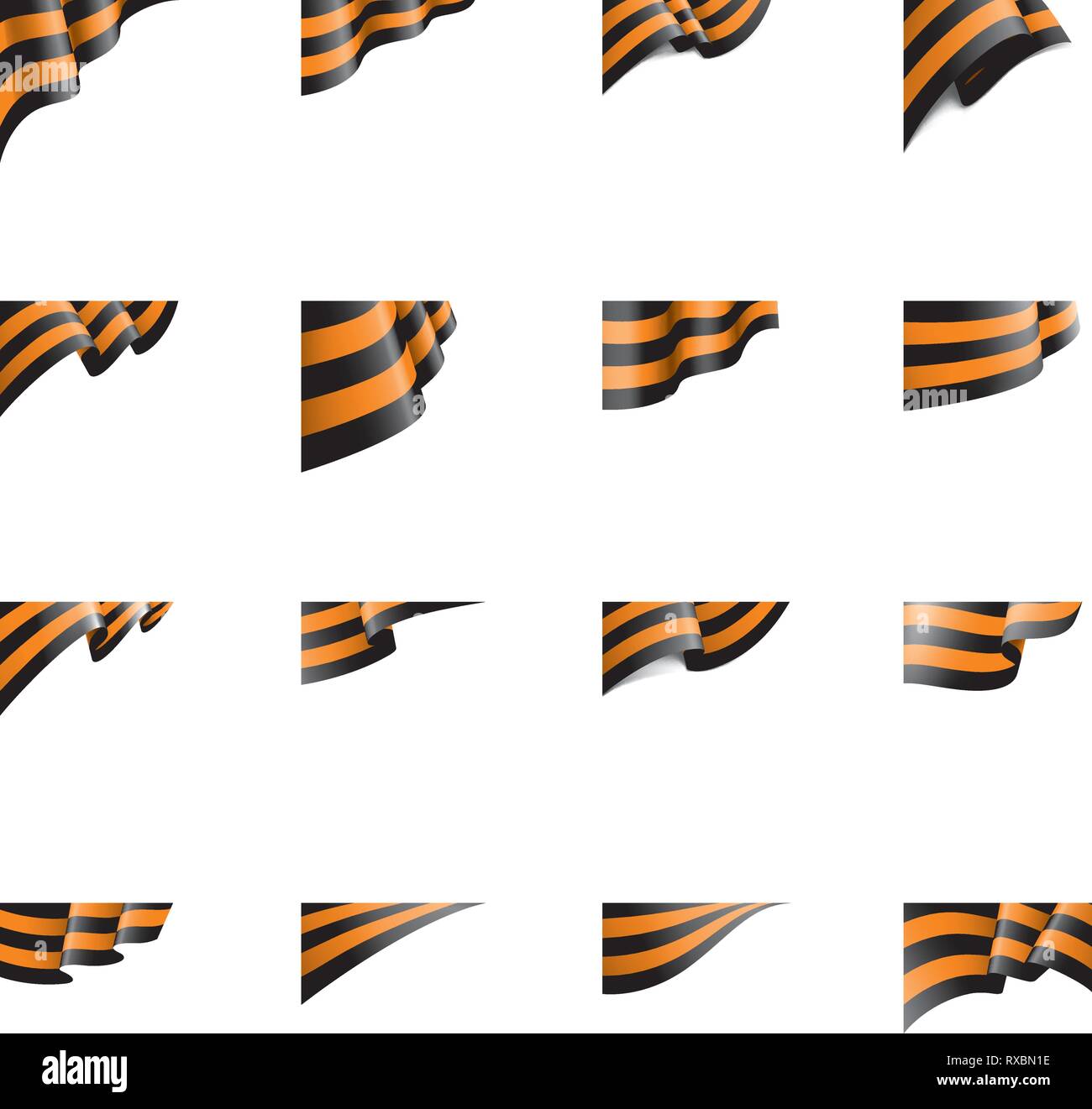 Vector illustration of Saint George ribbon on white background Stock ...