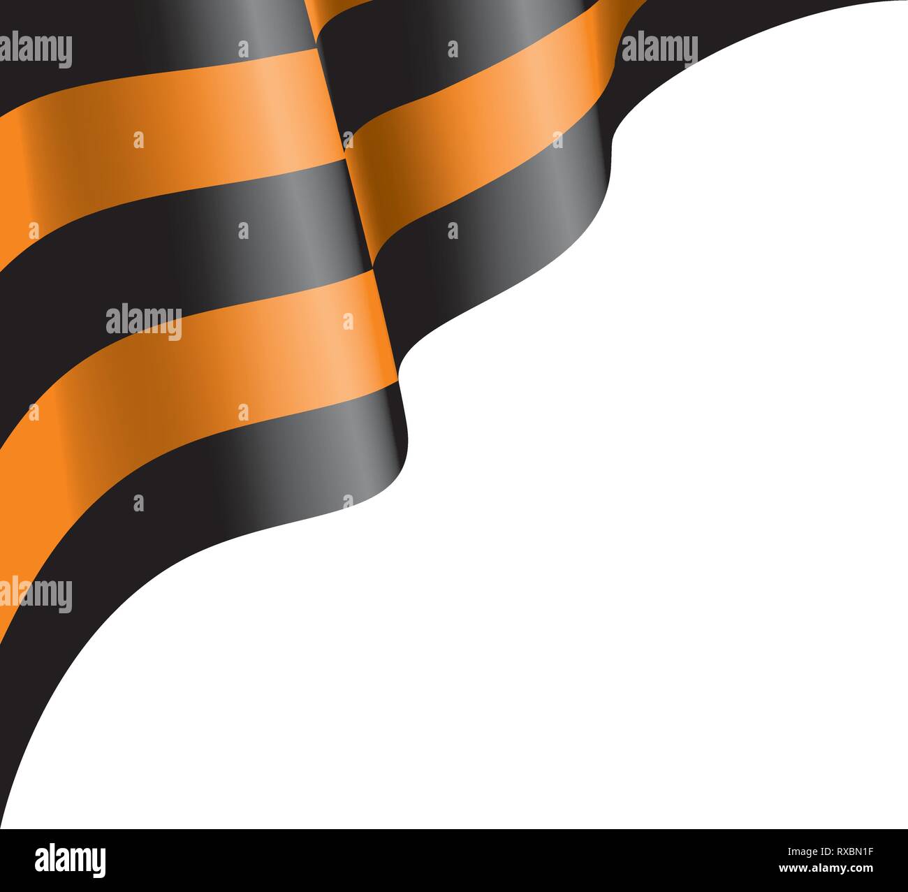 Vector illustration of Saint George ribbon on white background Stock ...