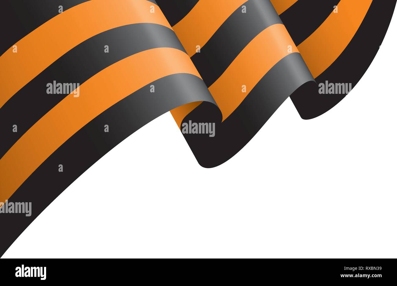 Vector illustration of Saint George ribbon on white background Stock ...