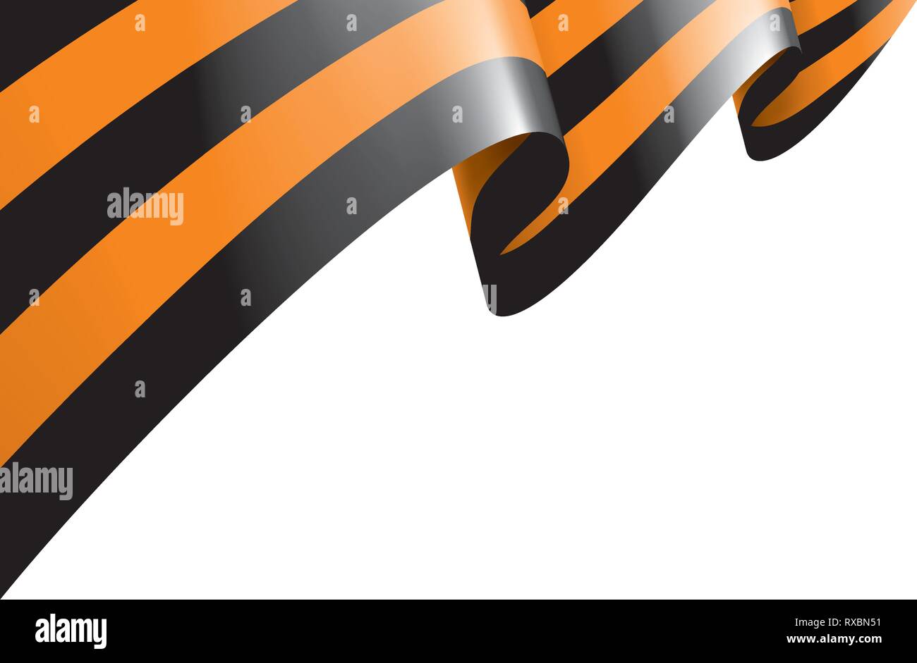 Vector illustration of Saint George ribbon on white background Stock ...