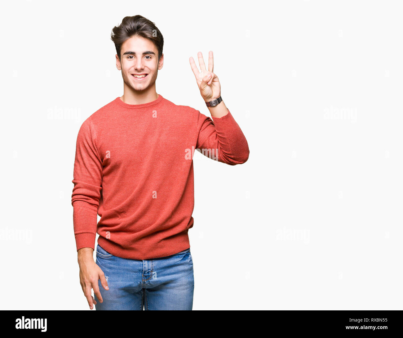 Teenager fingers pointing up Cut Out Stock Images & Pictures - Alamy