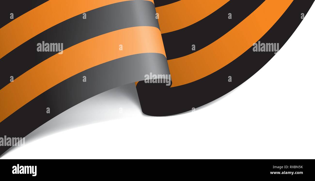 Vector illustration of Saint George ribbon on white background Stock ...