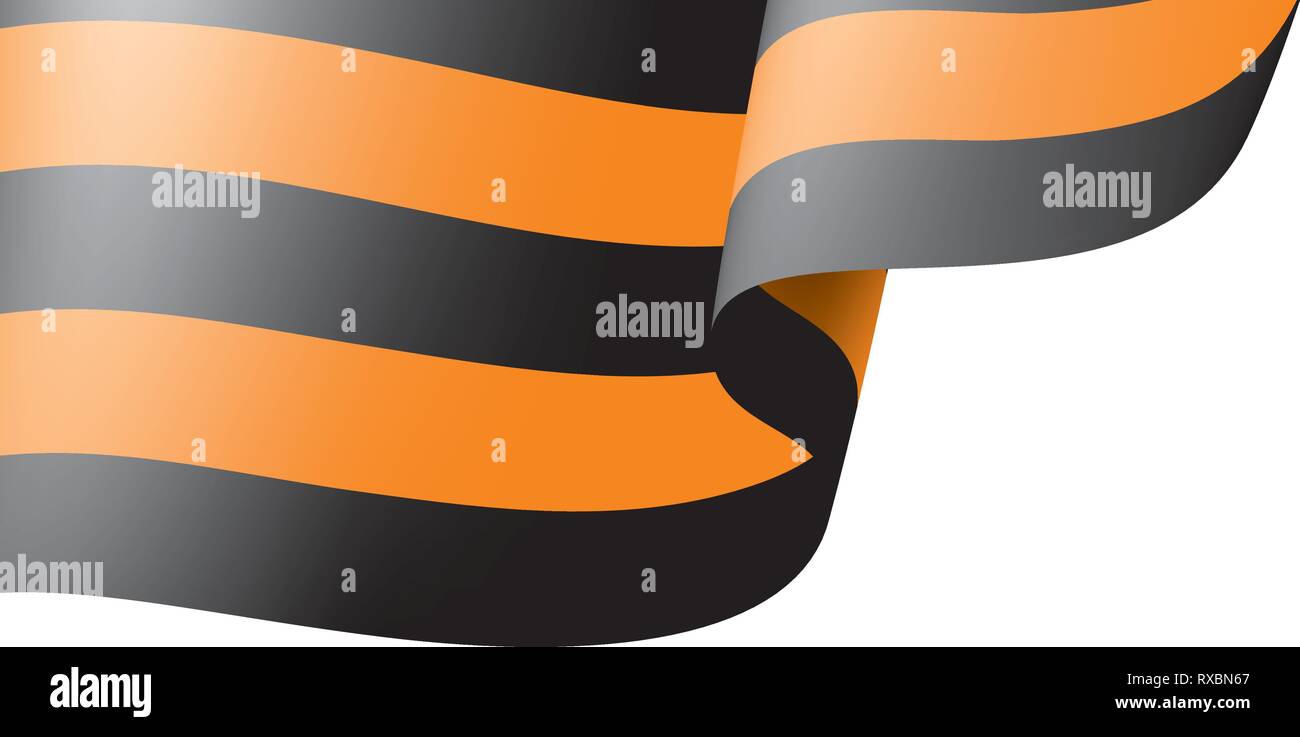 Vector illustration of Saint George ribbon on white background Stock ...