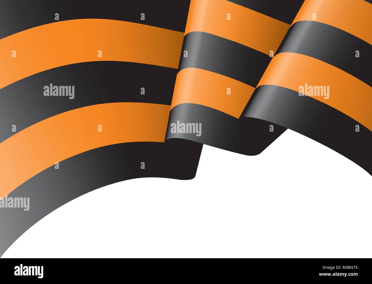 Vector illustration of Saint George ribbon on white background Stock ...