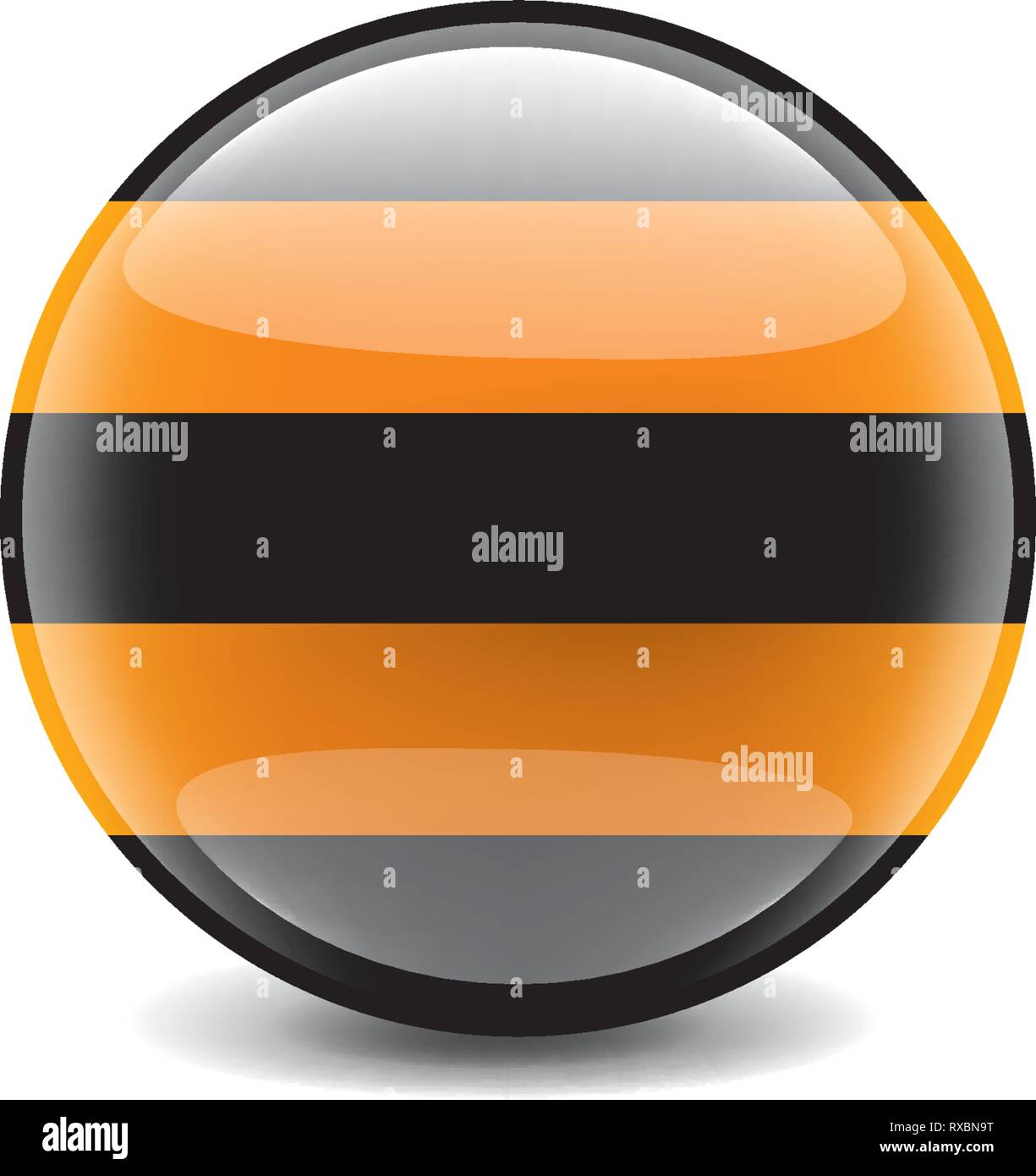 Vector illustration of Saint George ribbon on white background Stock ...